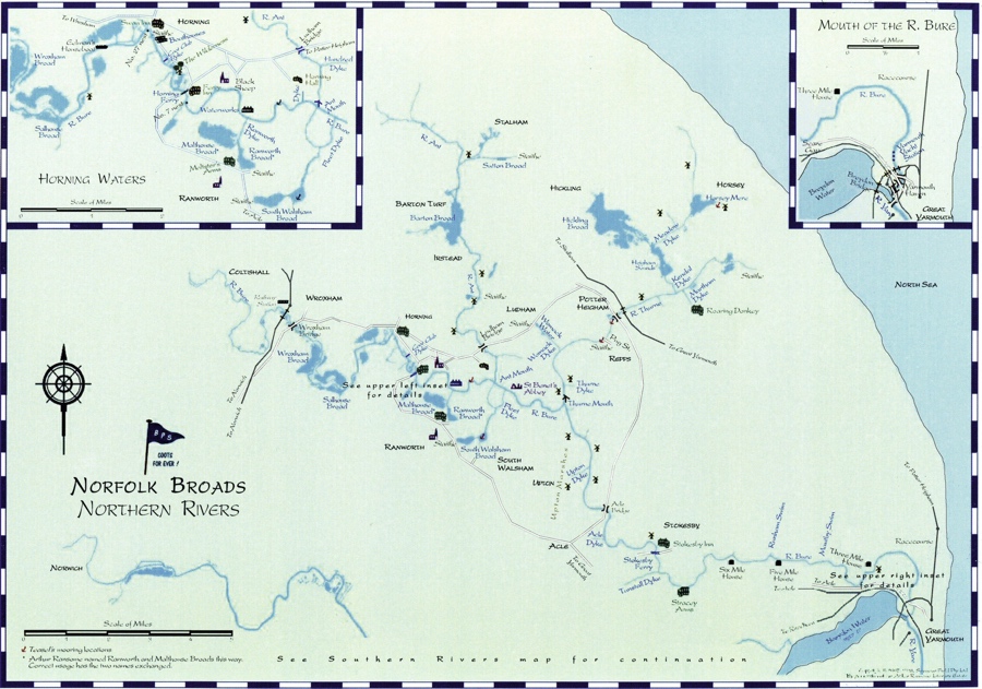 New maps of Arthur Ransome's Norfolk Broads published | The Nancy ...
