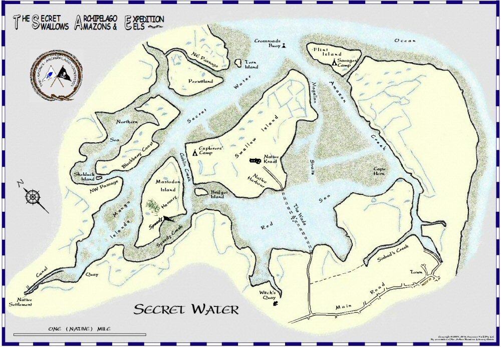 Maps of The Lake, Wild Cat Island, and Secret Water